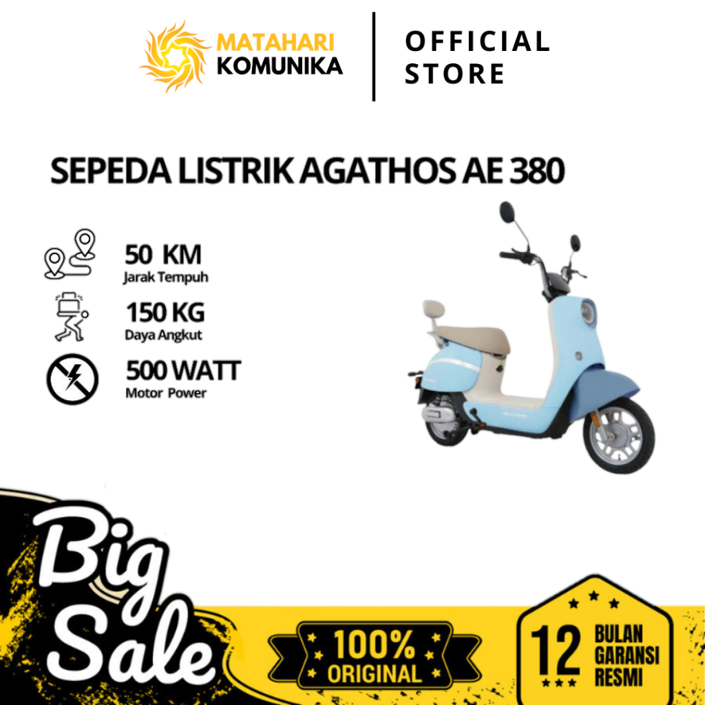 Jual Sepeda Listrik Pacific Agathos AE380 500watt | Shopee Indonesia