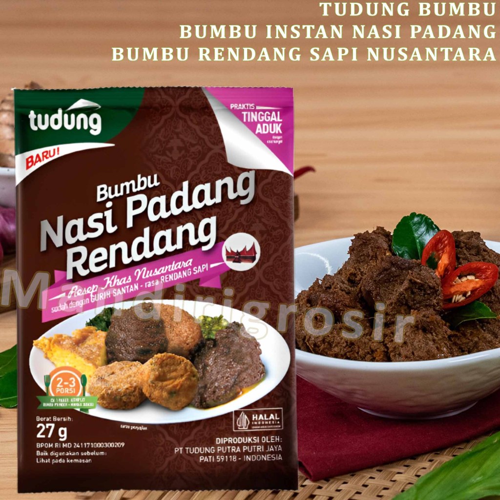 Jual Bumbu Instan Nasi Padang * Tudung * Bumbu Rasa Rendang Sapi * 27gr ...