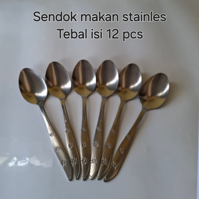 Jual Sendok Makan Stainless Tebal fujika 30 Gram ISI 12 PCS | Shopee ...