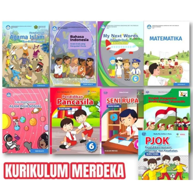 Jual BUKU PAKET SD KELAS 6 KURIKULUM MERDEKA SEKOLAH PENGGERAK 2024 | Shopee Indonesia
