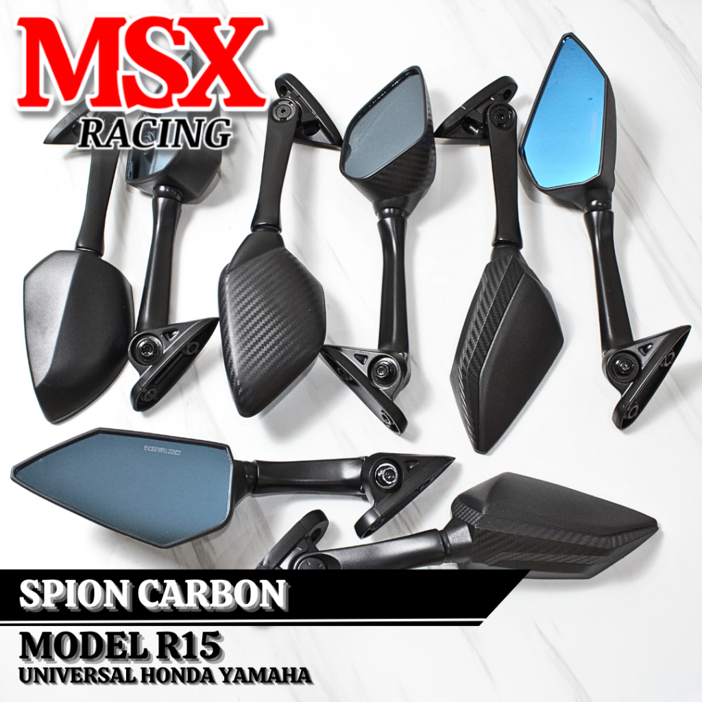 Jual Spion IGAWA R15 R25 NMax Panjang Karbon Lipat kaca biru dan kaca ...