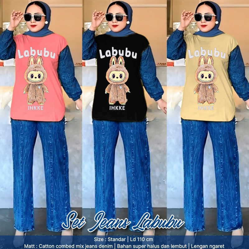 Jual Set Jeans Labubu | Shopee Indonesia