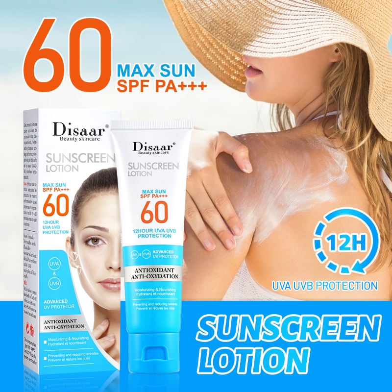 Jual Disaar Sunscreen SPF 60 PA+++ Face Sunscreen Lotion UV Protection ...