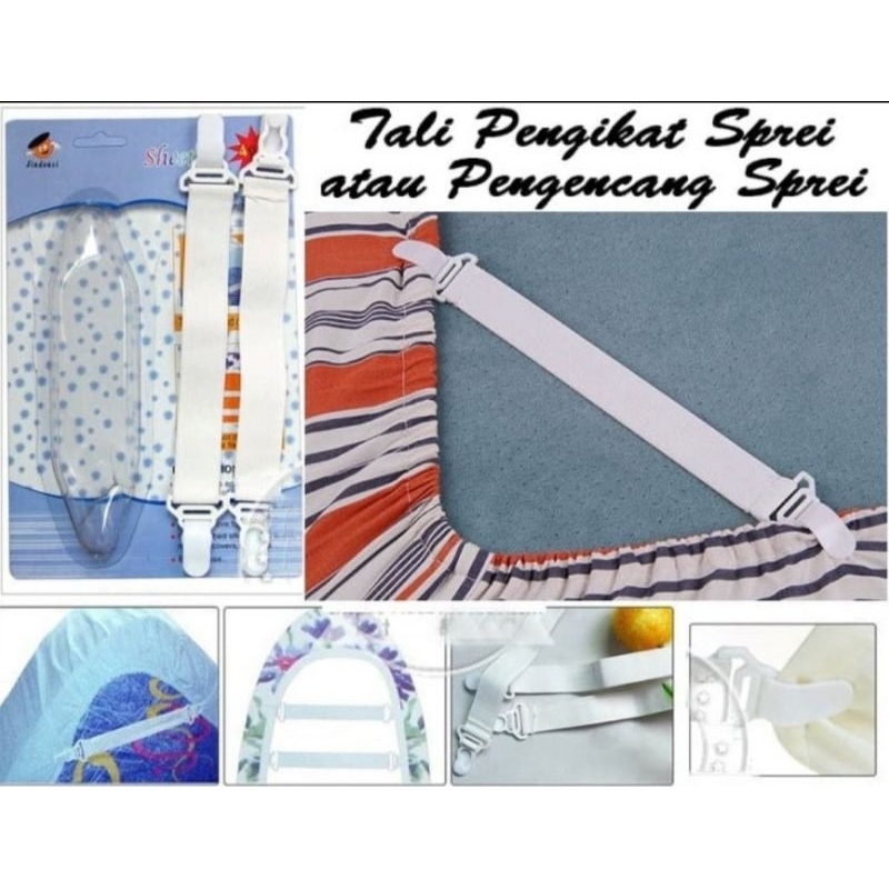 Jual Tali Pengikat Sprei Anti Slip Karet Pengencang Sudut Sprei Matras ...