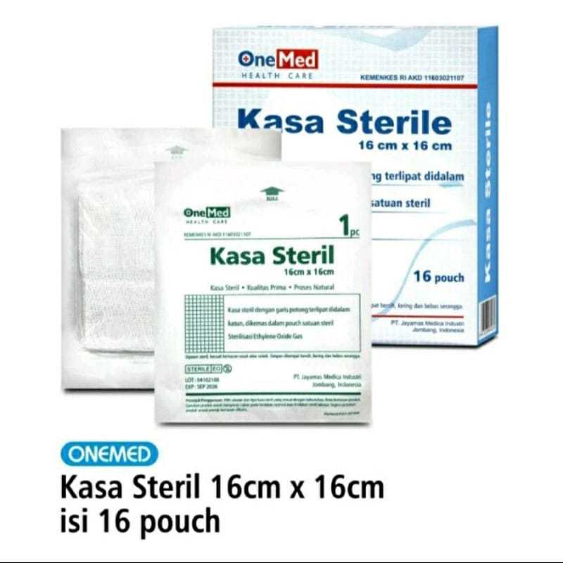 Jual Kasa Perban Steril OneMed 16x16 Box isi16 PC | Shopee Indonesia