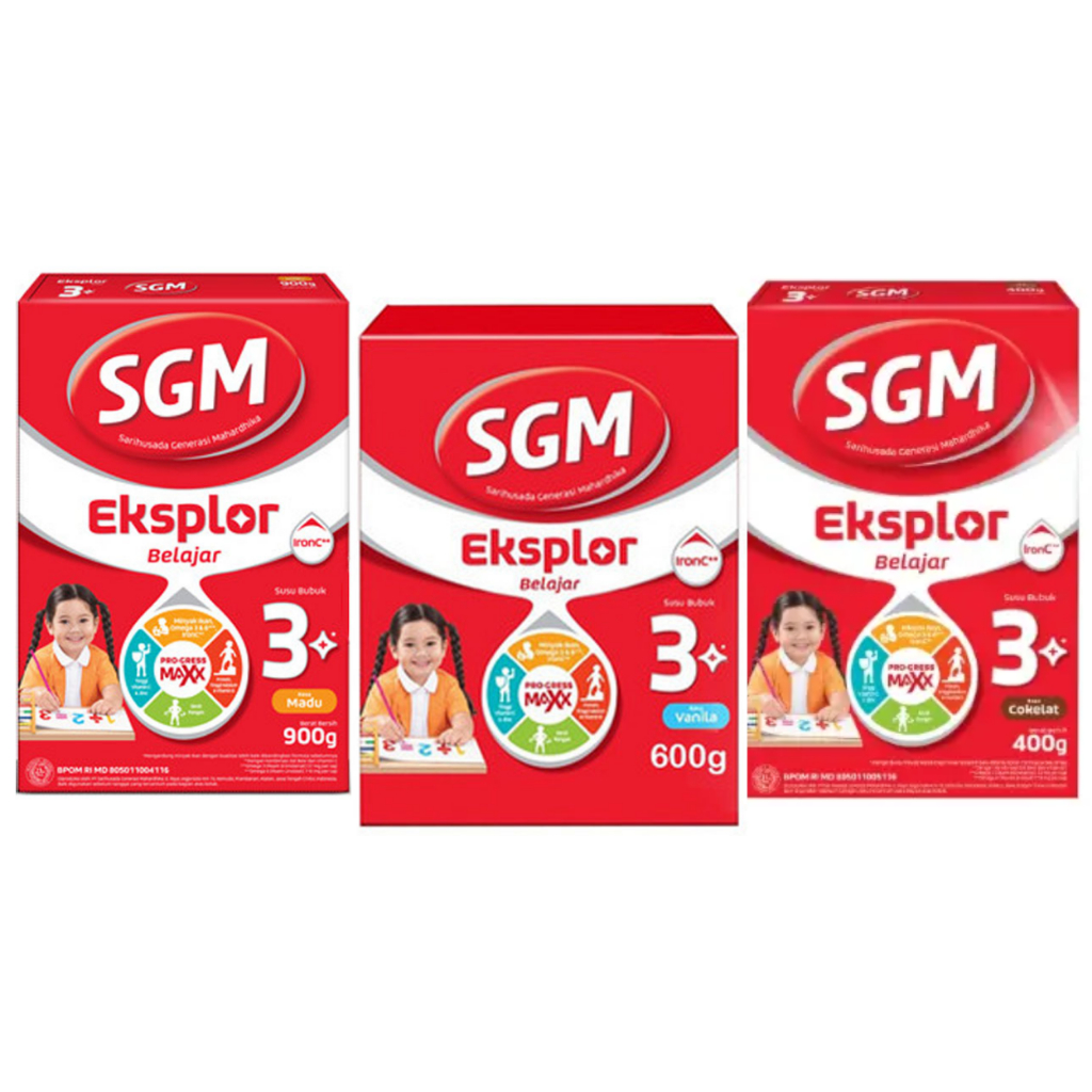Jual SGM Eksplor 3+ Susu Bubuk Rasa Madu/Vanila Susu Pertumbuhan 3-5 Tahun Dengan IronC All ...