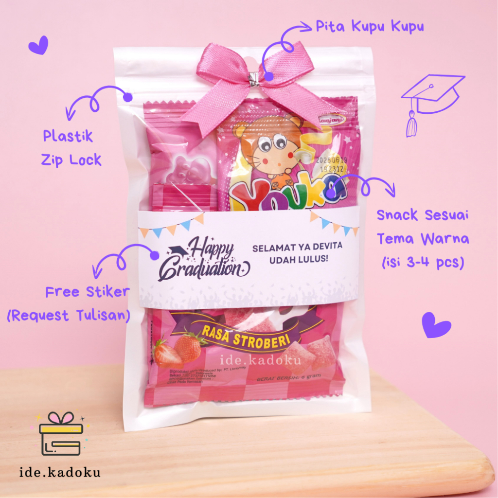 Jual Mini Gift Snack Tema Pink / Mini Hampers / Mini Gift Ulang Tahun ...