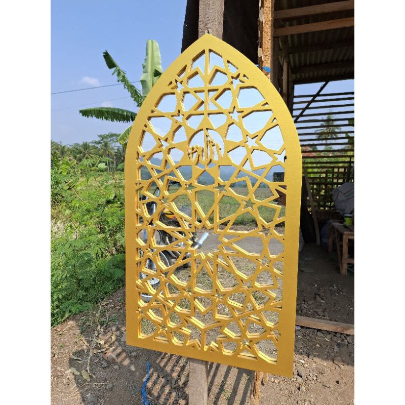 Jual mihrab lafadz Allah / Muhammad / ukiran hiasan mushola | Shopee ...