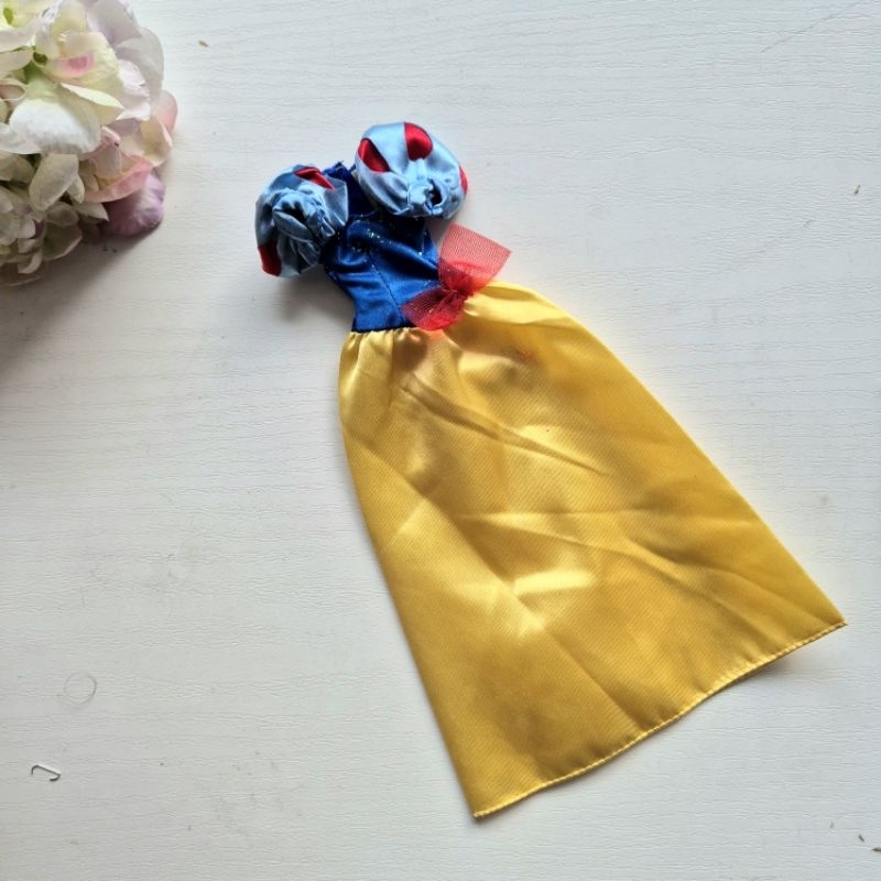 Jual Baju dress Boneka Barbie Princess Snow White gold dress | Shopee ...