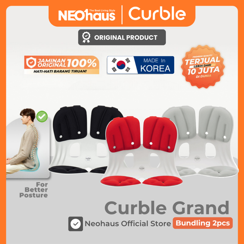Jual CURBLE Posture Chair GRAND - Bundling 2pcs | Shopee Indonesia