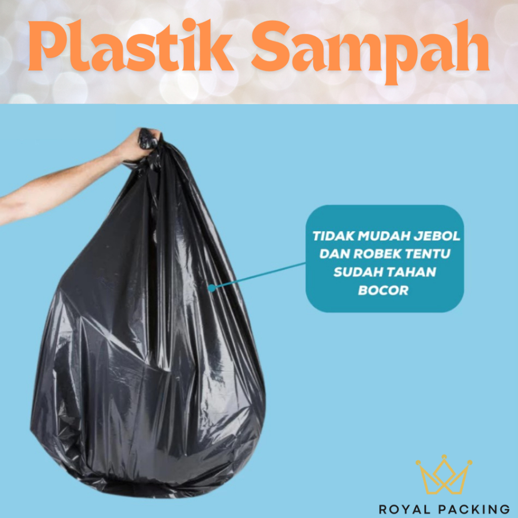 Jual [RP] Kantong Sampah Berbagai Ukuran / Plastik Sampah / Trash Bag HD Hitam Murah | Shopee ...