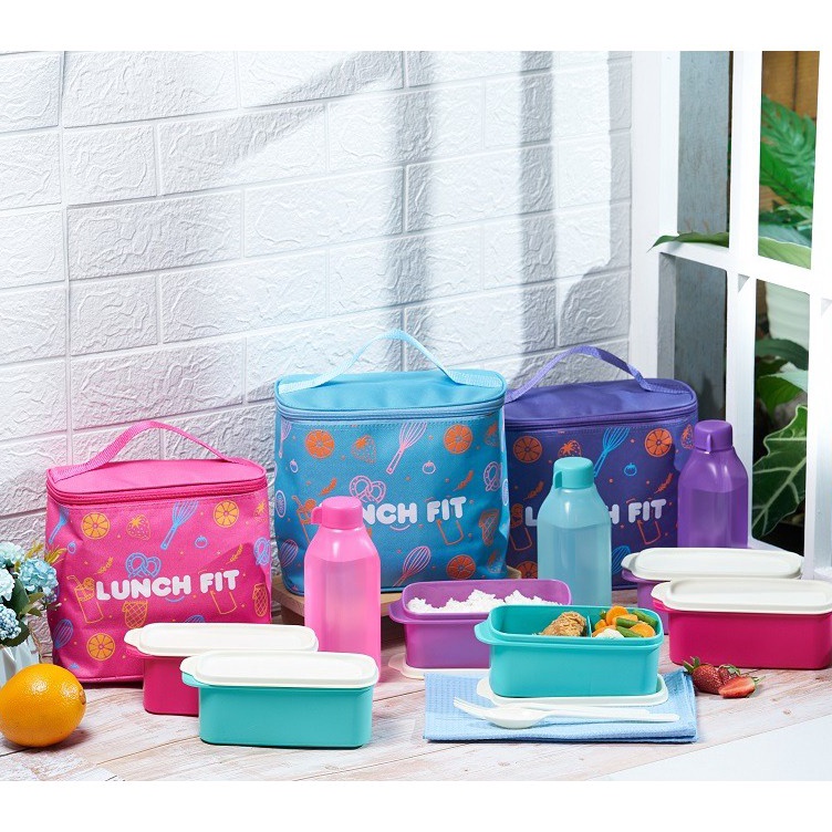 Jual Rekomendasi Tas bekal makan set Lunch Fit Kotak makan beserta tas Lunch box set | Shopee ...