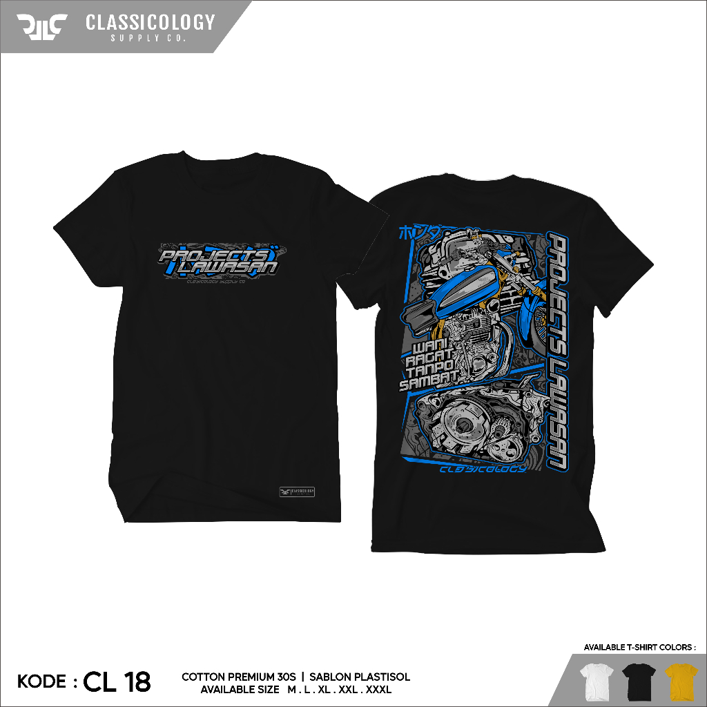 Jual kaos gl 100 kaos cb klasik kaos honda cb honda squad honda gank kaos clasicology CL18 ...