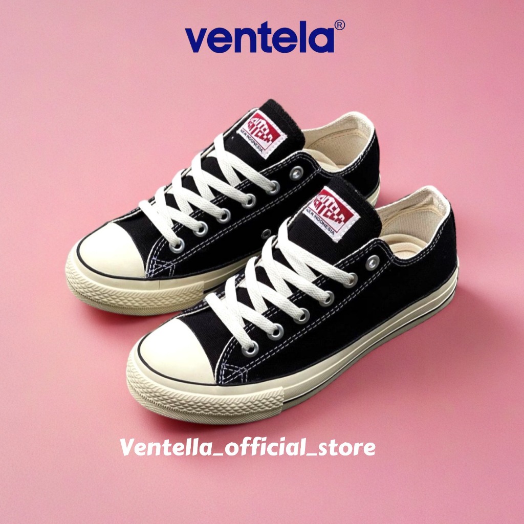 Jual SEPATU VENTELA Ethnic Black Natural Low [ORIGINAL 100%] | Shopee Indonesia