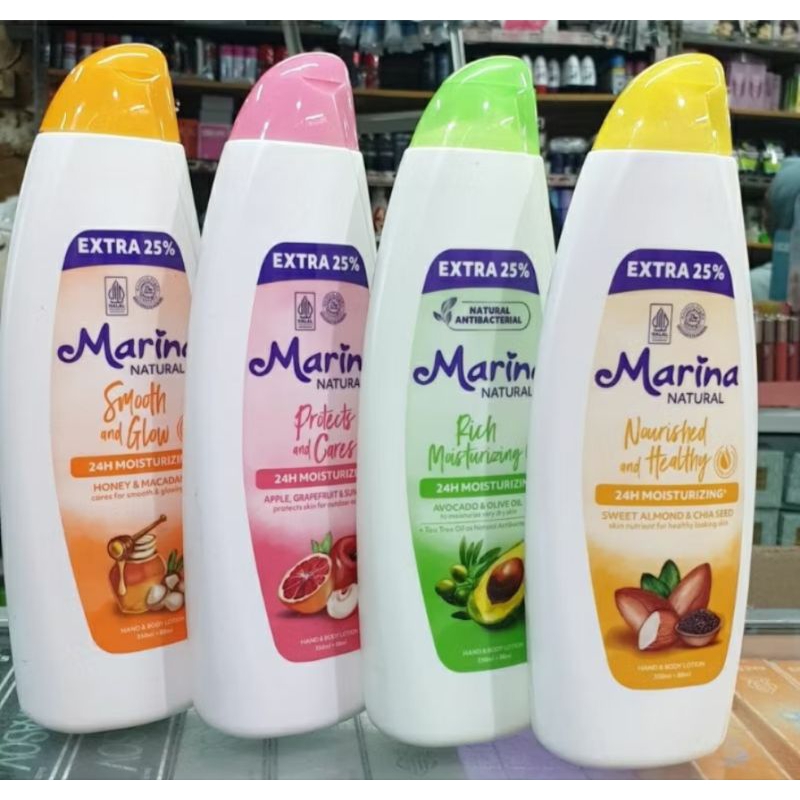 Jual Body Lotion MARINA Natural 190ml | Shopee Indonesia