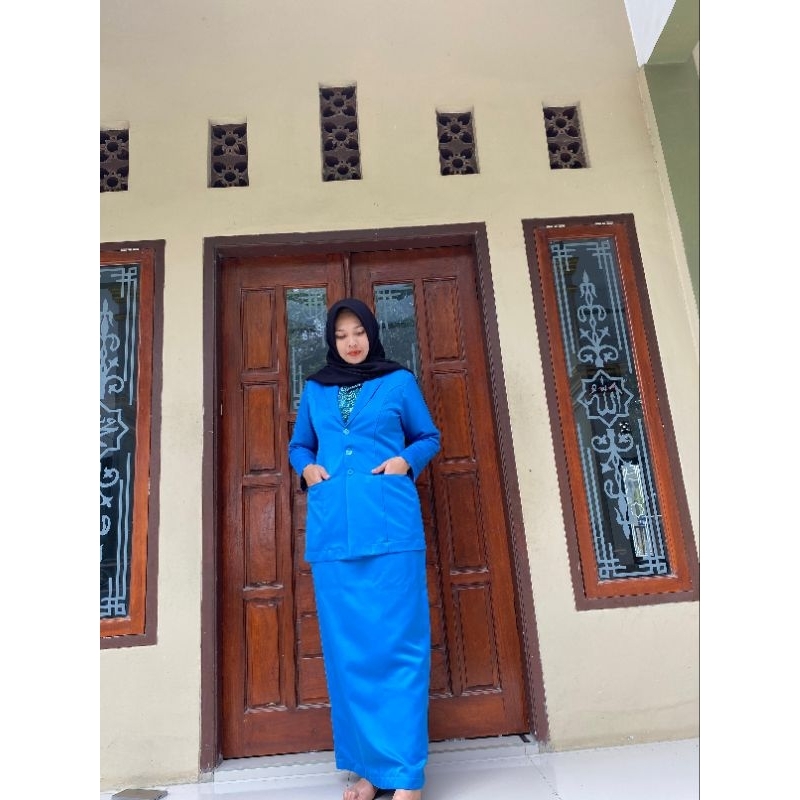 Jual Seragam PKK Nasional Warna Biru Toska/Seragam IGTKI | Shopee Indonesia