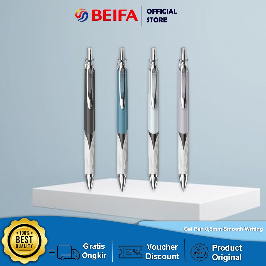 Jual Beifa Gel Pen GP809 – Pulpen Gel 0.5mm Bullet Tip, Cepat Kering ...