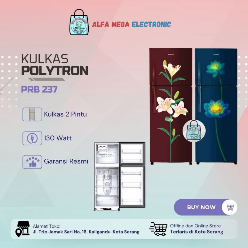 Jual Kulkas 2 Pintu Polytron PRB 237 | Shopee Indonesia