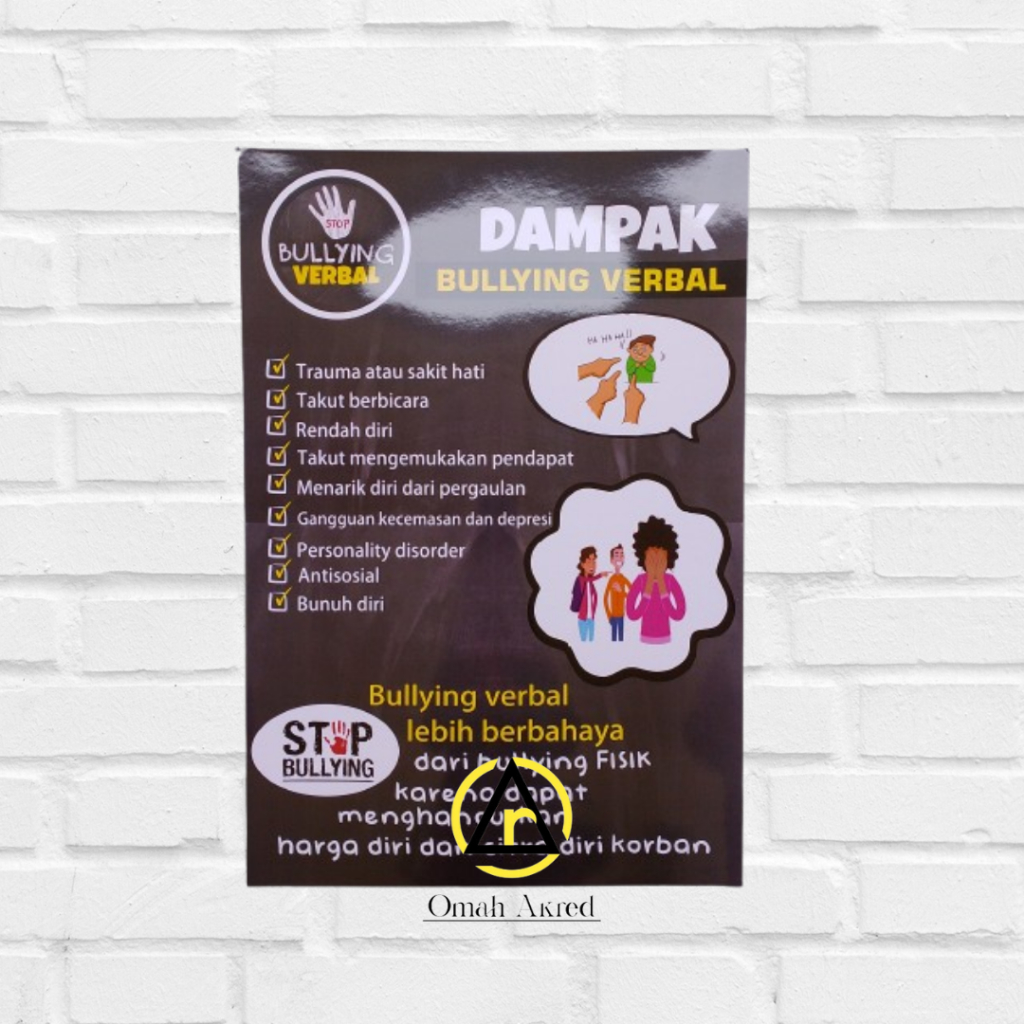 Jual Poster Dampak Bullying Verbal - Stop Bullying Verbal - Poster ...
