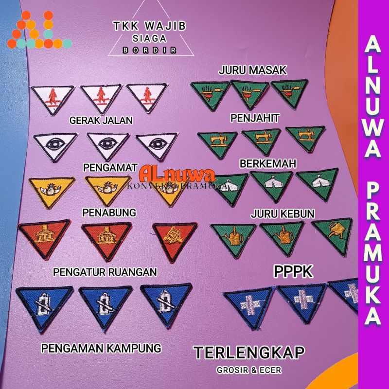 Jual Bed Logo TKK Wajib Siaga Bordir Lengkap Satuan | Shopee Indonesia