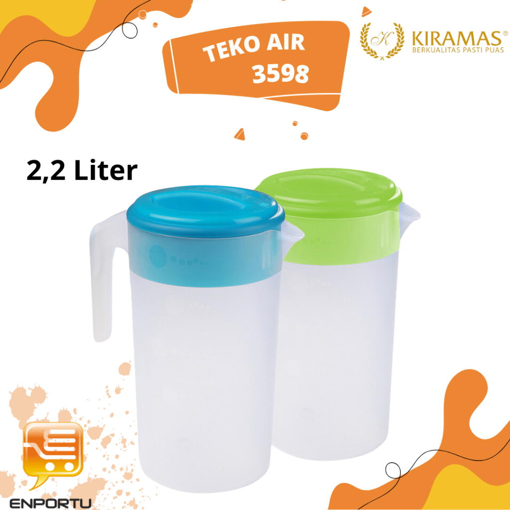 Jual Kiramas Teko Plastik Air Minum Pitcher 2,5 Liter - 3598 | Shopee ...