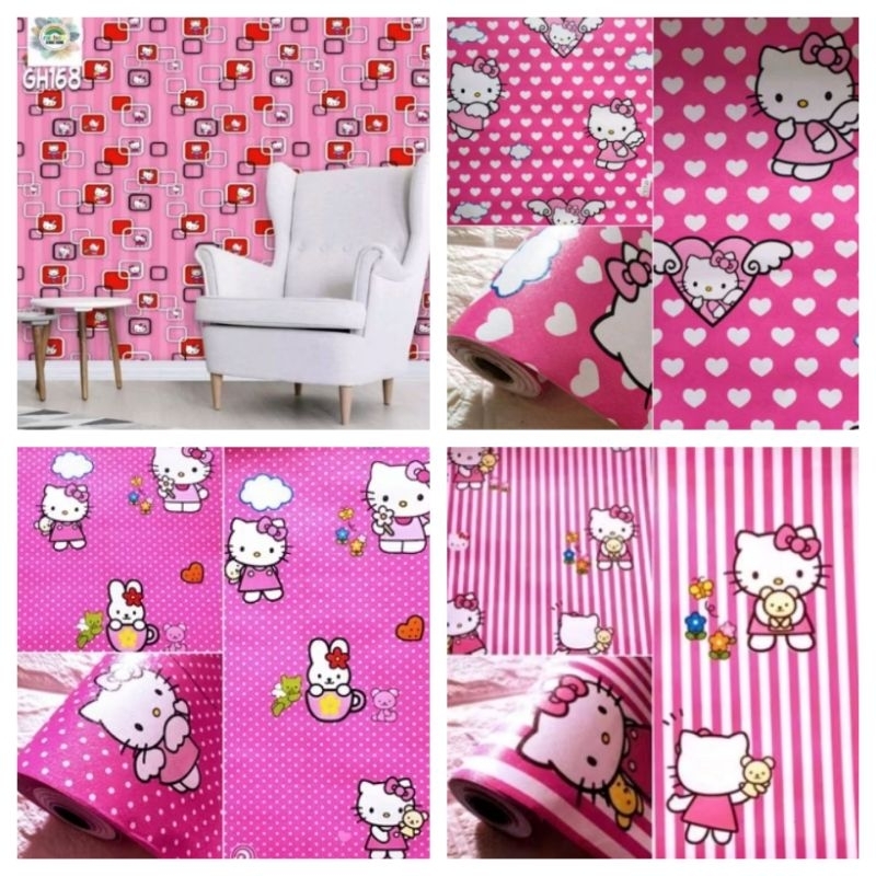 Jual Wallpaper Dinding Hello Kitty Stiker Dinding Hello Kitty Wallpaper Hello Kitty Walpaper ...