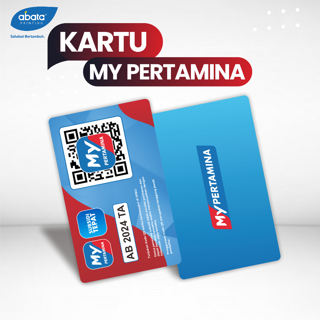Jual Cetak Kartu Barcode Subsidi Tepat My Pertamina Bahan PVC ID Card Premium | Shopee Indonesia