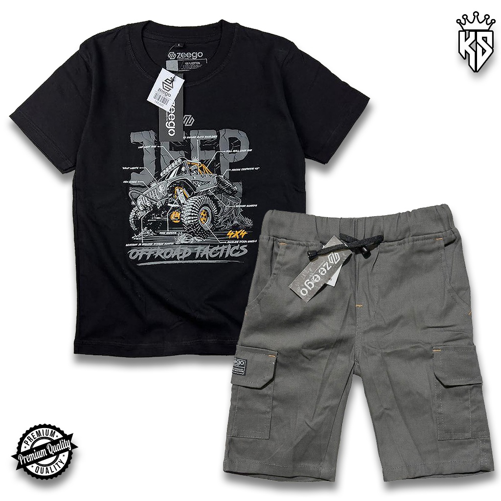 Jual Setelan Anak Laki - Laki Baju Kaos Celana Chinos Abu Umur 3 - 12 Tahun | Shopee Indonesia