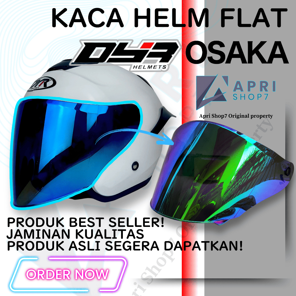 Jual Kaca Helm DYR OSAKA Visor Helmet FLAT venom open dyr osaka atau clone kyoto TM2 | Shopee ...