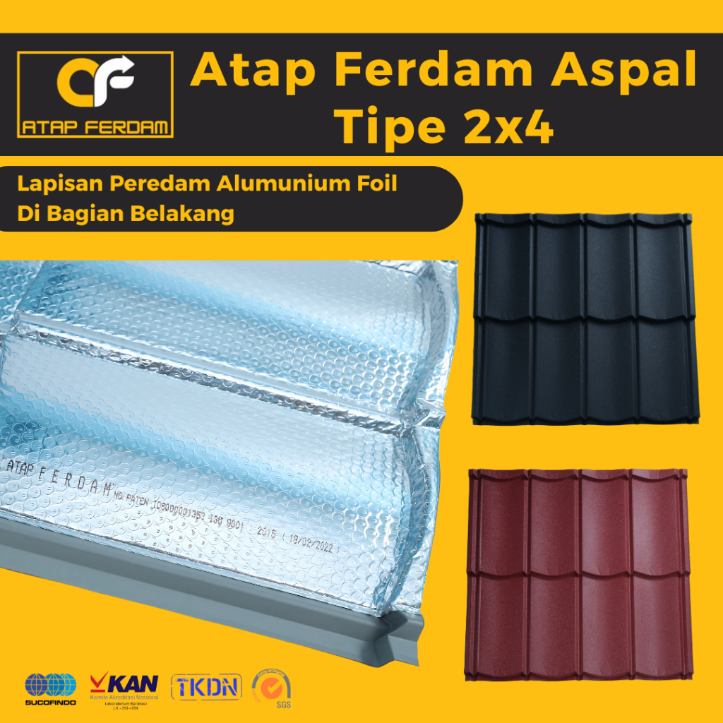 Jual ATAP FERDAM Aspal 2x4 Tebal 0,25 mm Motif Rinjani (Min Pemb 100 ...