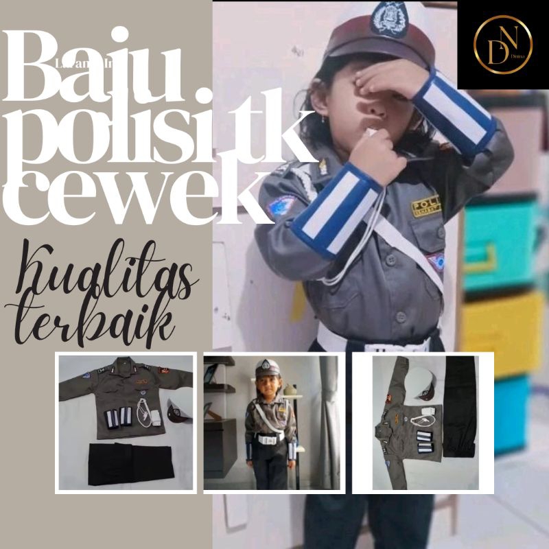 Jual Pocil / Baju Seragam Polisi Anak/paket komplit/paket lengkap/baju ...