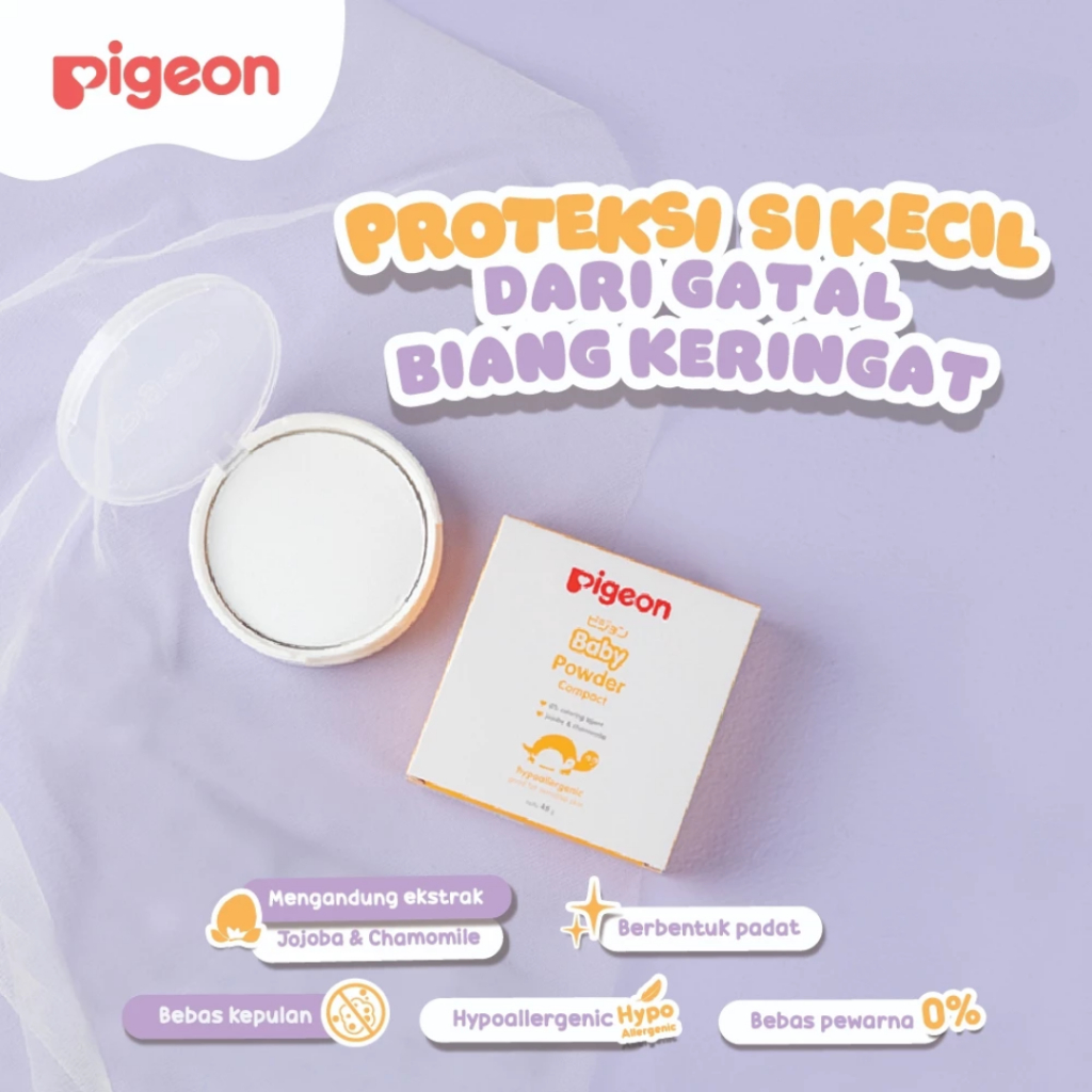 Jual Pigeon Bedak Padat Bayi Chamomile White 45 gr | Shopee Indonesia