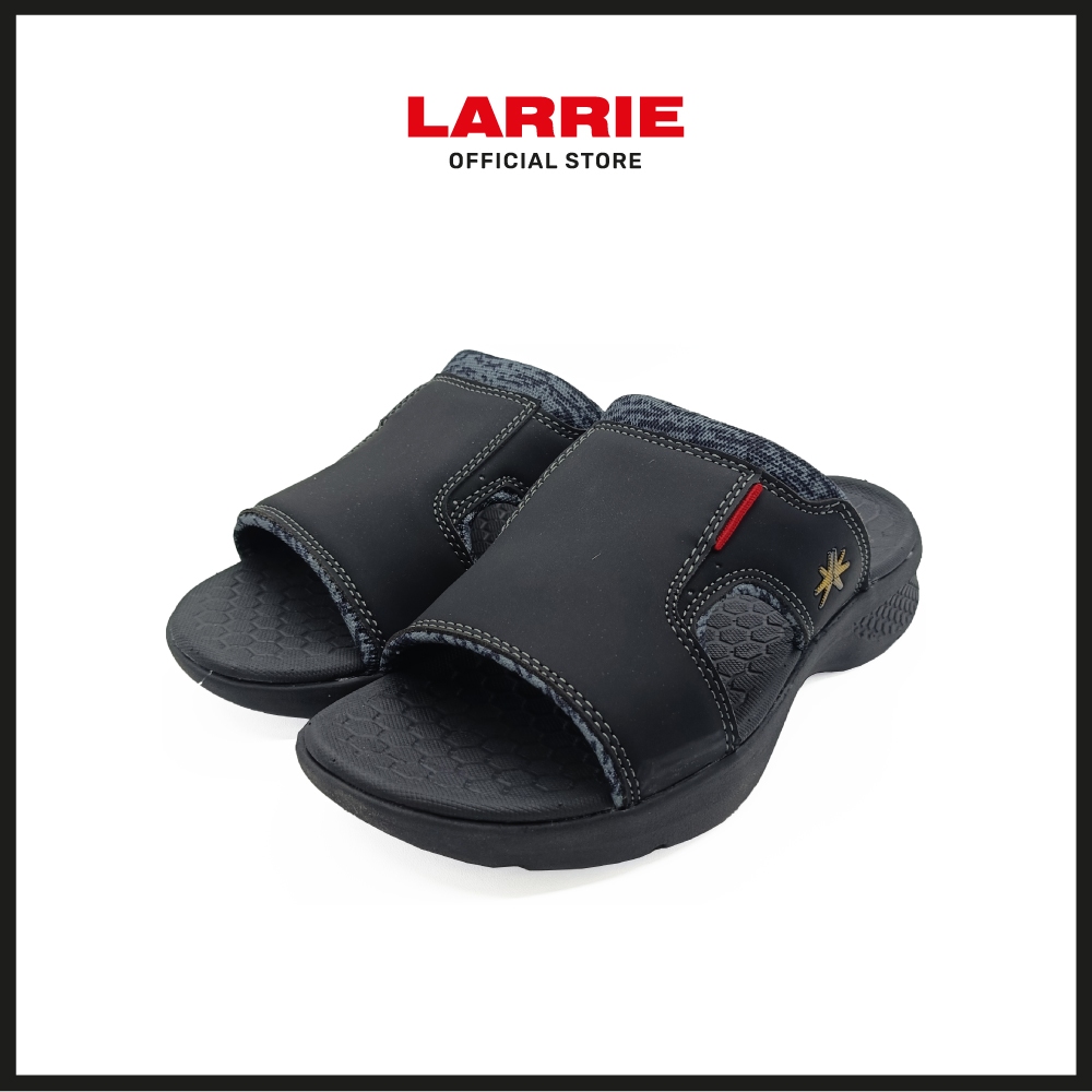 Jual LARRIE Men's Black Comfy Slip On Soft Sandals 592405-YK1SV-1P ...