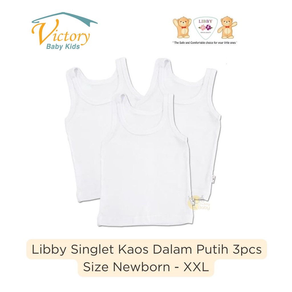 Jual LIBBY Singlet Kaos Kutang Baby Putih Polos | Shopee Indonesia