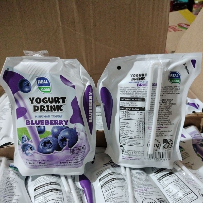 Jual REAL GOOD YOGURT BLUEBERRY 125ML satuan 1 pcs | Shopee Indonesia