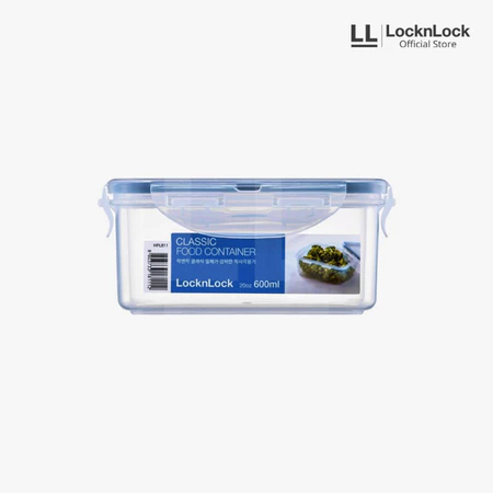 Jual LocknLock Classic Rectangular Short Kotak Makan 600ml - HPL811 | Shopee Indonesia