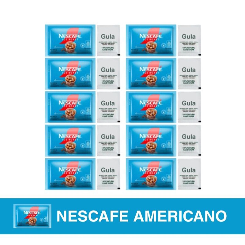 Jual NESCAFE Americano Ice Roast Kopi Instan + Gula 10 x 10 g | Shopee ...