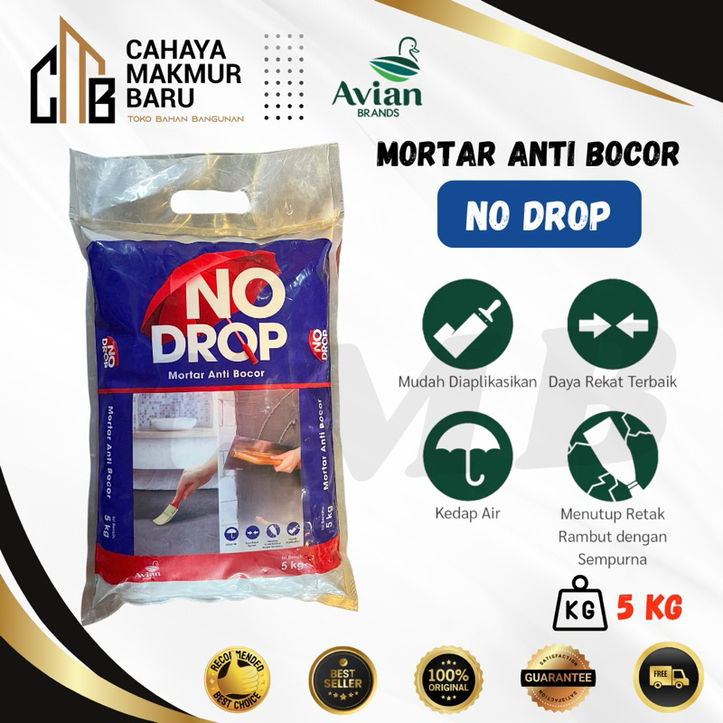 Jual No Drop Mortar Semen Acian Waterproofing Anti Bocor 5 KG / Semen ...