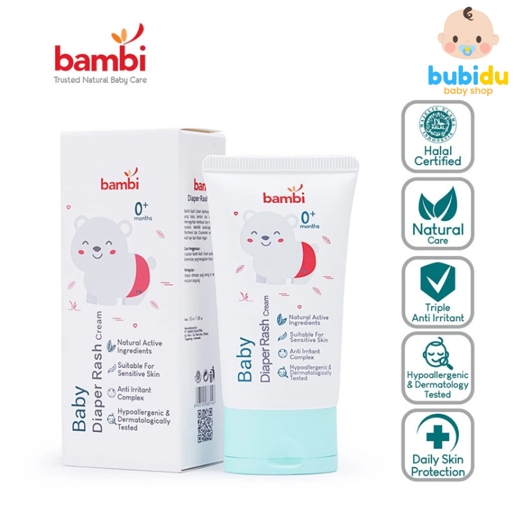 Jual BAMBI Baby Diaper Rash Cream 50ml | Diapers Cream Krim Obat Ruam ...