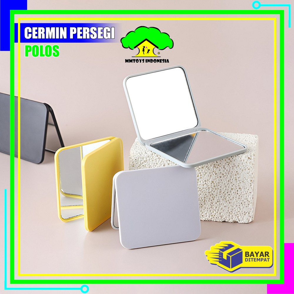 Jual MI-C1138 Kaca Lipat 2 Sisi Persegi Polos Cermin Saku Kecil / Kaca ...