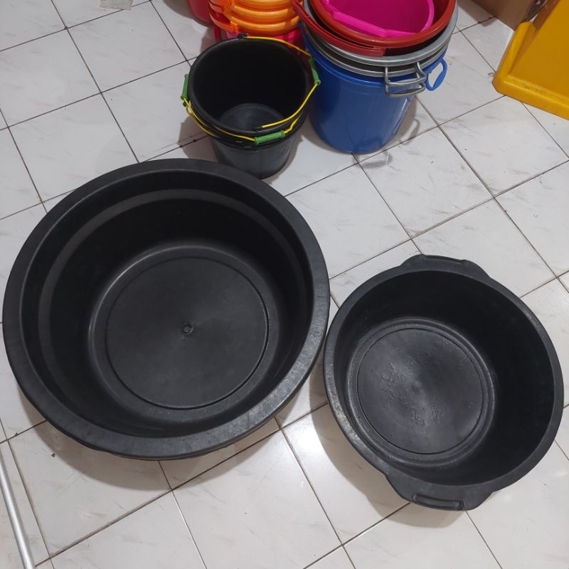 Jual Bak Ember Hitam Karet No 28 Lebar 55 cm Sapstar Tanpa Tutup ...