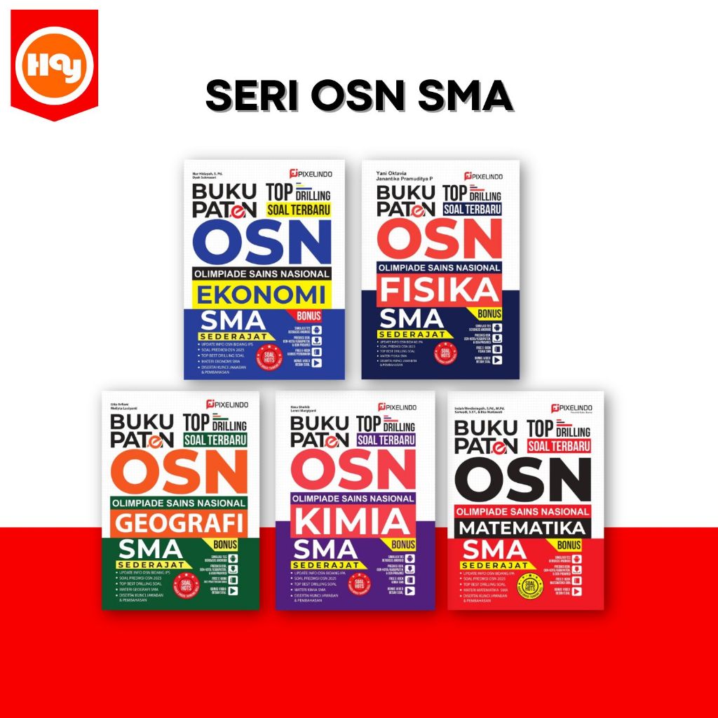 Jual Buku OSN Matematika Kimia Fisika Geografi Ekonomi SMA | Buku Paten Olimpiade Sains Nasiona ...