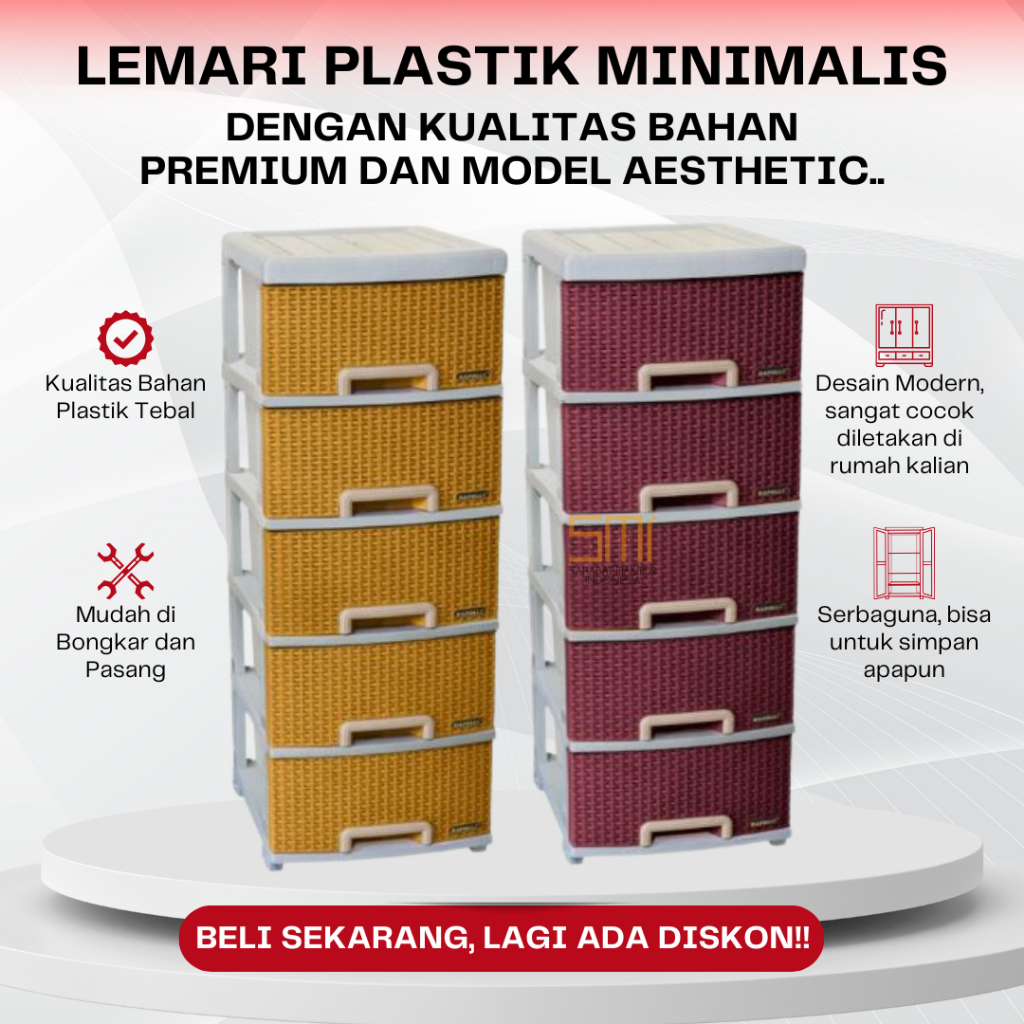 Jual Container Drawer Rotan Napolly 5 Susun SRS 5 AK1 - Contac BB 500 ...
