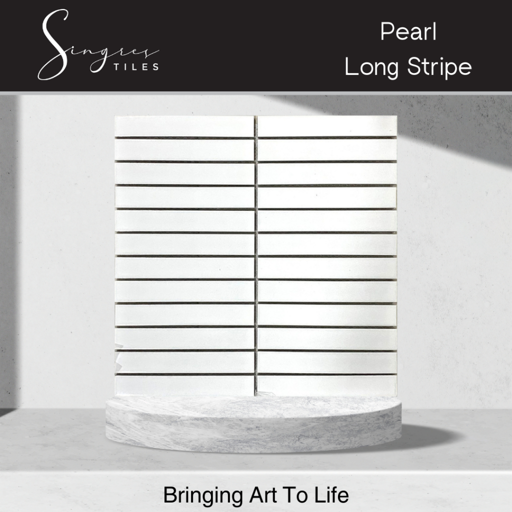 Jual Singres Tiles - Pearl Long Stripe Mosaic Tiles | Shopee Indonesia