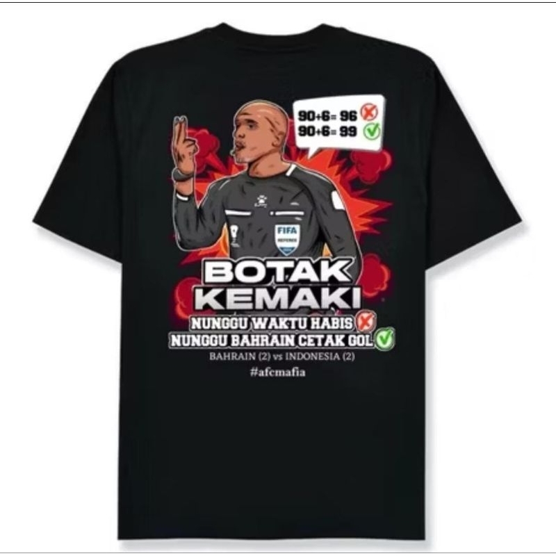 Jual Kaos Wasit Curang Botak Kemaki Wasit Bahrain VS Indonesia/Kaos ...