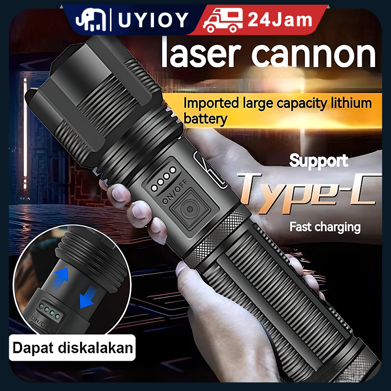 Jual Paket lengkap Senter LED Tactical 100000 Lumens Xhp 50 - Kualitas ...