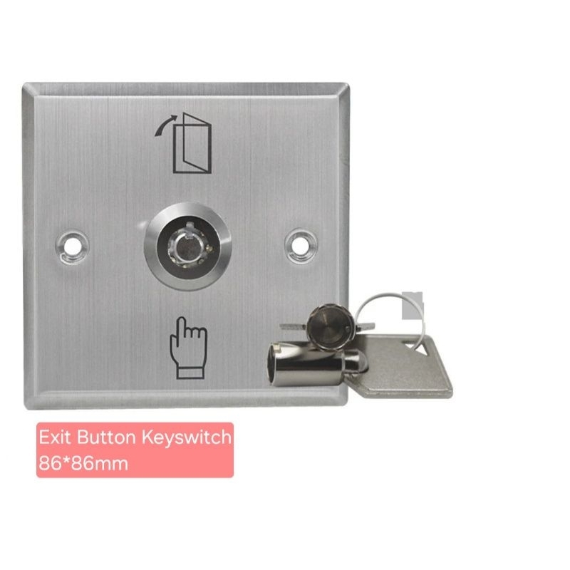 Jual Switch Exit Button Release Push Button with Keyswitch Door for ...