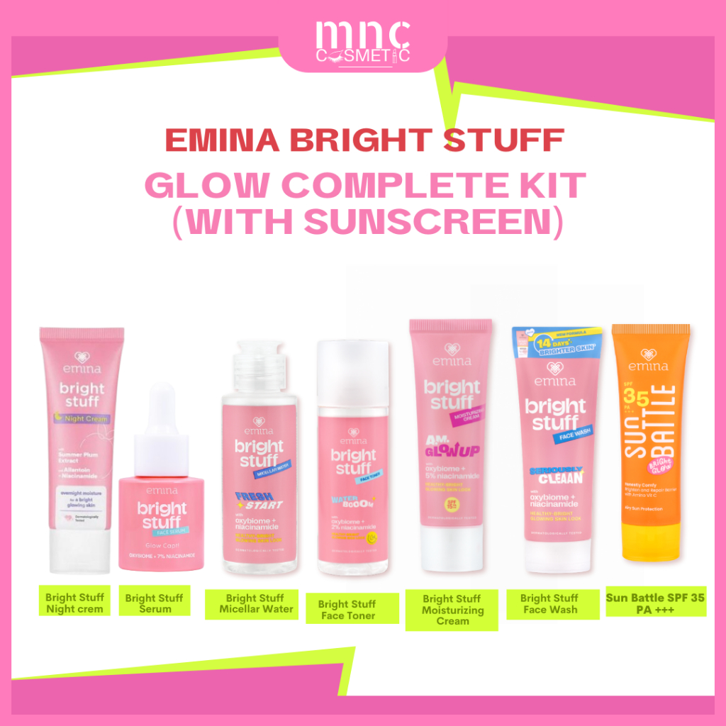 Jual EMINA - [MUST HAVE] BRIGHT STUFF PAKET LENGKAP - Cerah Lembab ...