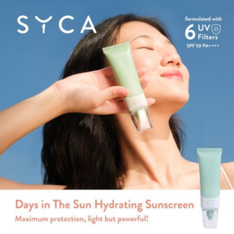 Jual SYCA Hydrating Sunscreen 6 UV Filters SPF 50 PA++++ Days in The ...