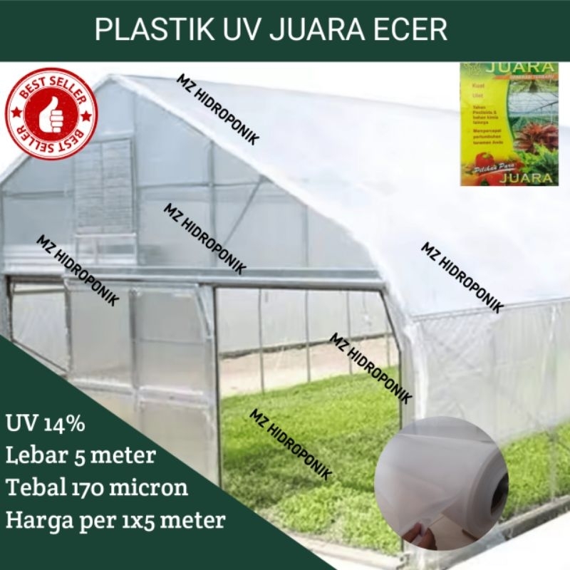 Jual plastik UV lebar 5m/uv14%/UV juara/atap greenhouse | Shopee Indonesia